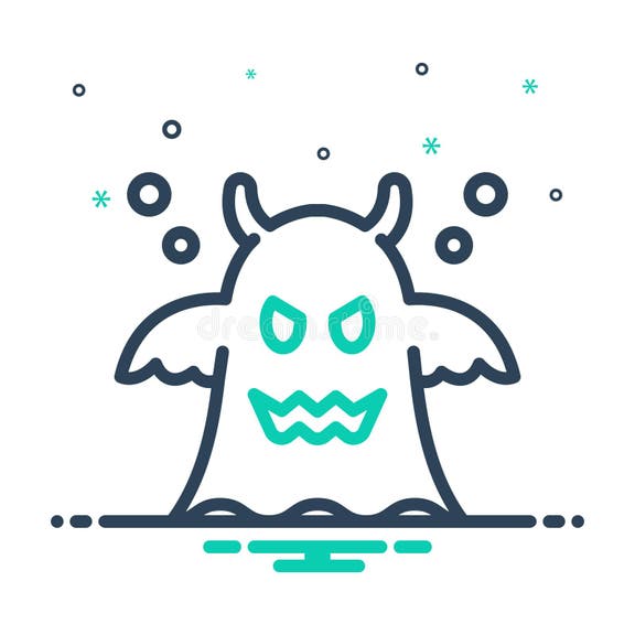 Mix Icon for Ghost, Specter and Goblin Stock Vector - Illustration of ...