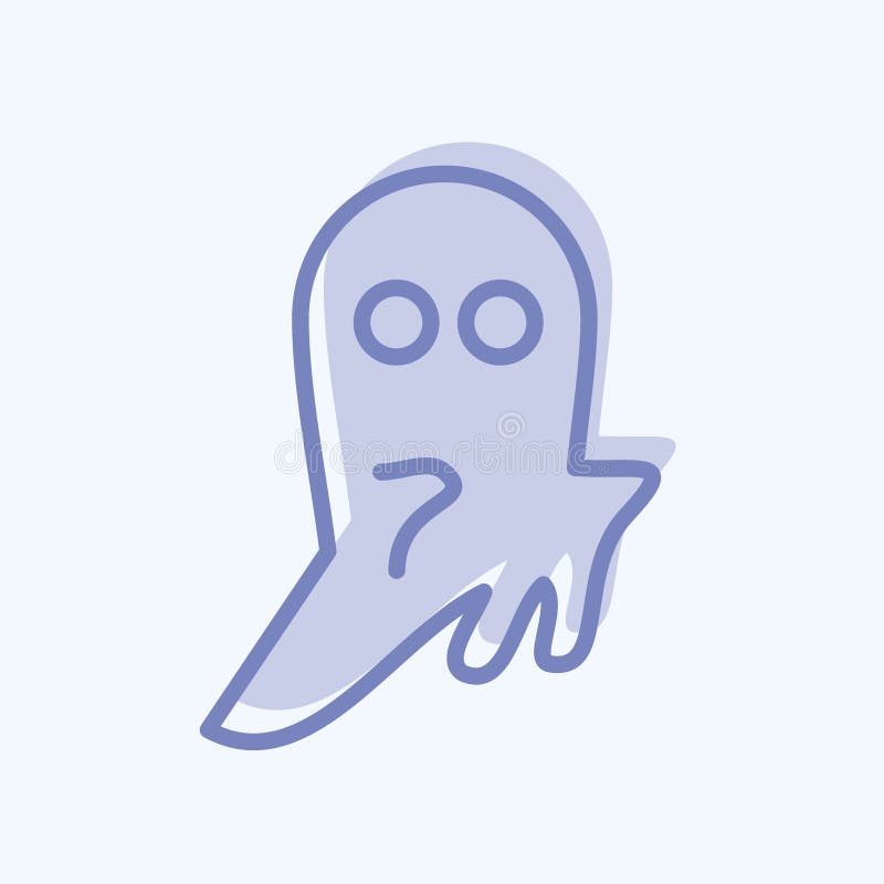 Icon Ghost. Suitable for Halloween Symbol. Two Tone Style. Simple ...