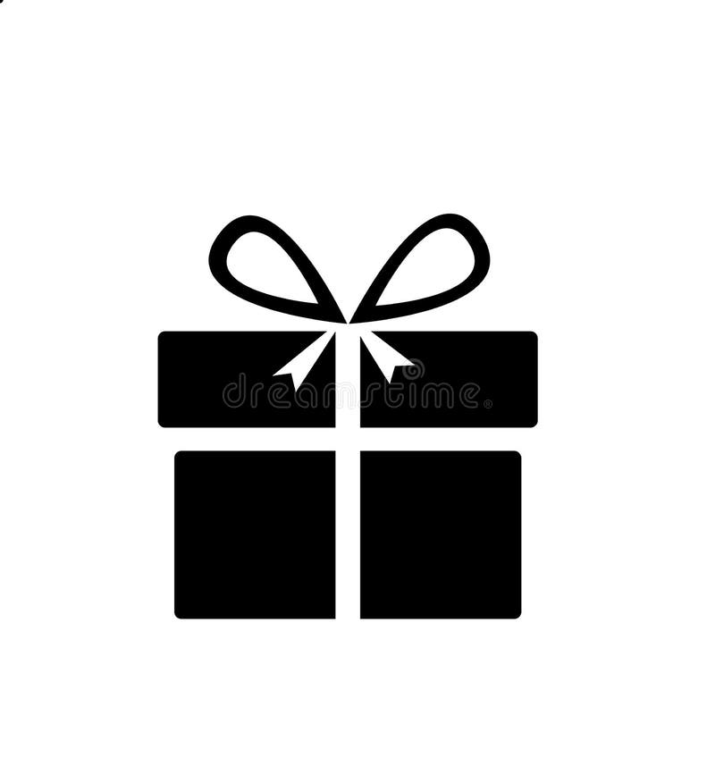 Icon Gift Vector Isolated on White Stock Illustration - Illustration of ...