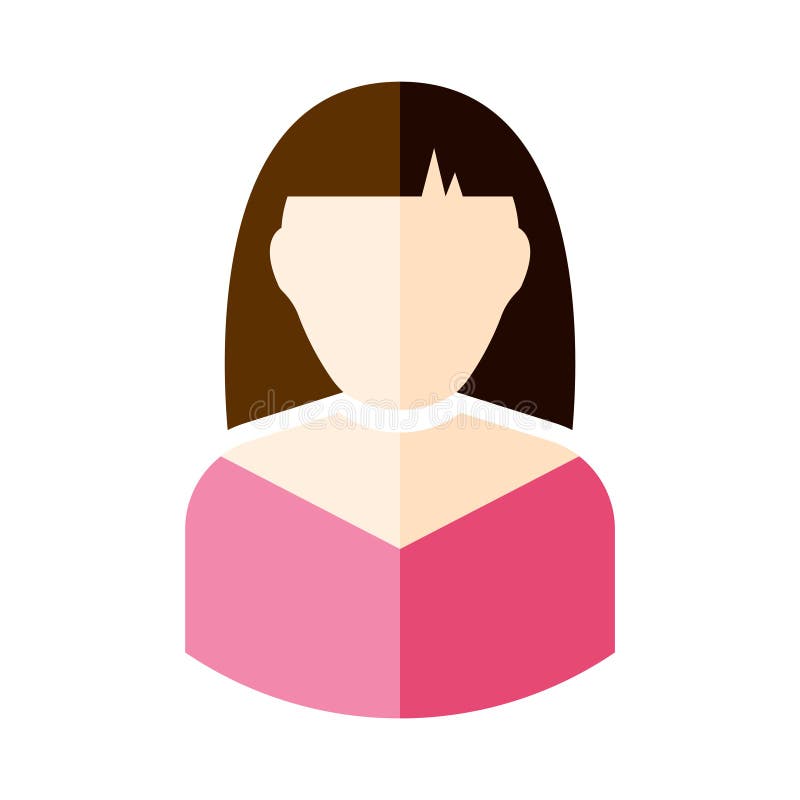 Icon Girl. Vector Illustration on White Background. Stock Vector ...