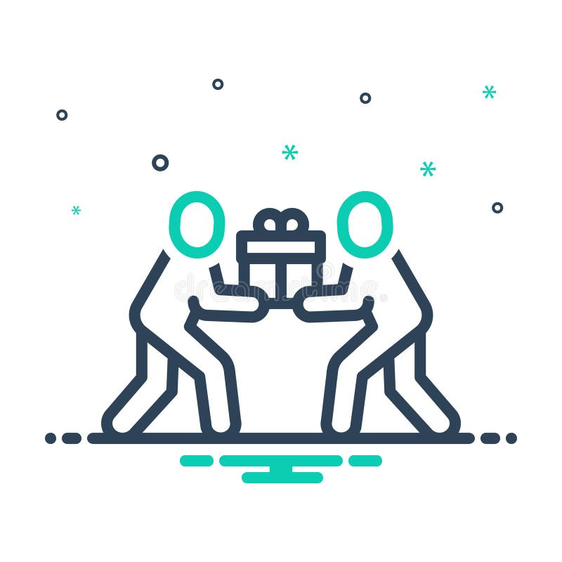 Mix Icon for Give, Grant and Handover Stock Illustration - Illustration ...