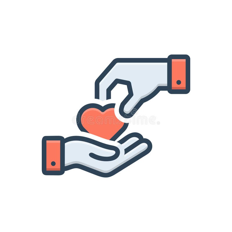 Color Illustration Icon for Give, Take and Donate Stock Illustration ...