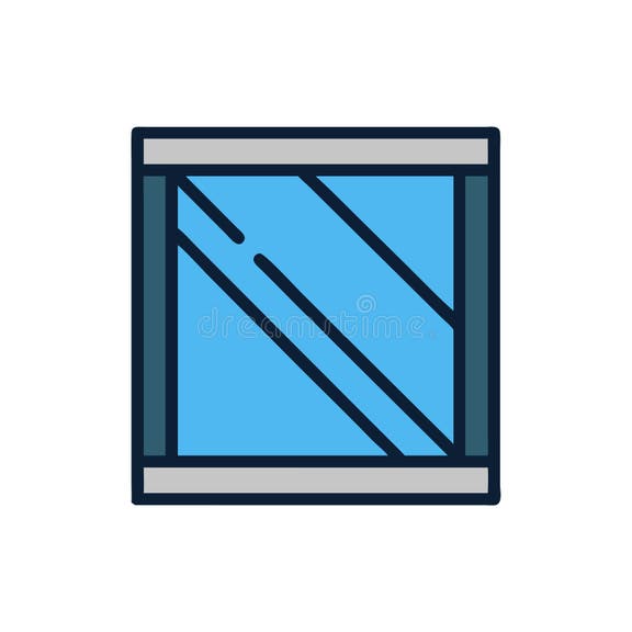 Icon of Glass Panel for Modern Architecture Stock Image - Illustration ...
