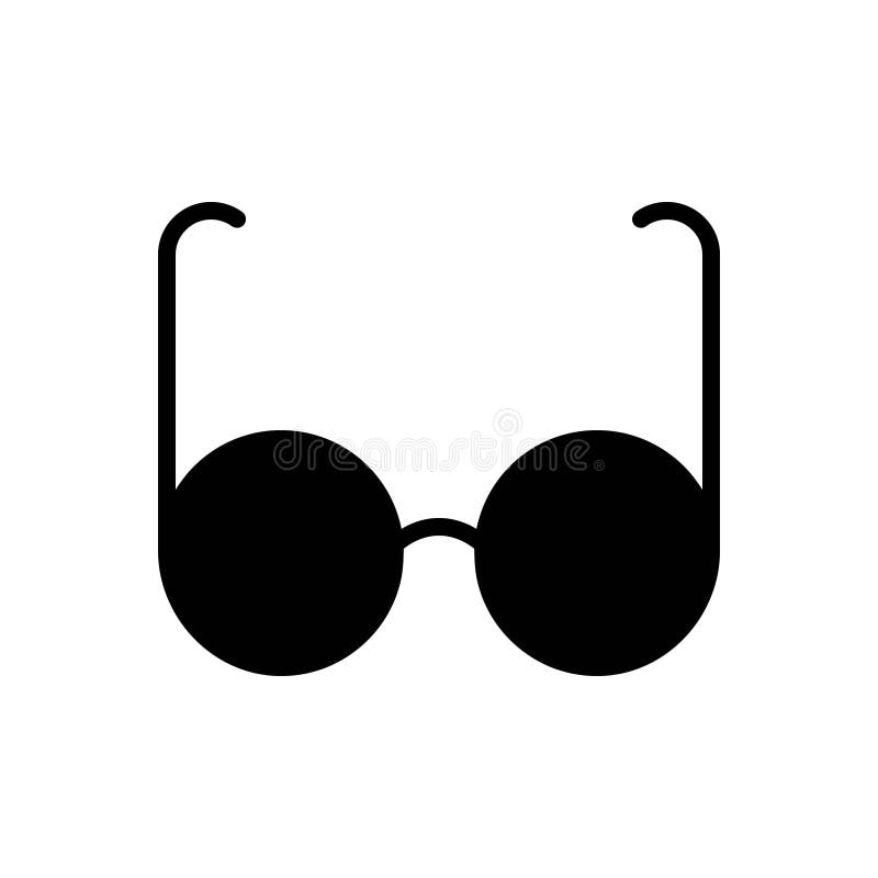 Black Solid Icon for Glasses, Spectacles and Eyeglasses Stock Vector ...