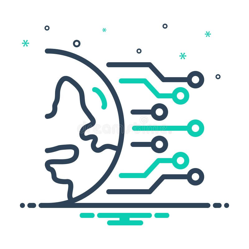 Mix Icon for Global Data, Global and Connected Stock Illustration ...