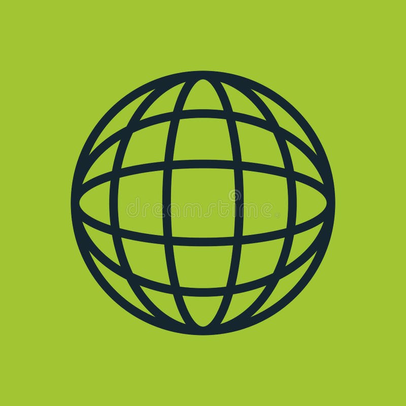 Icon Global Earth Globe Design Stock Illustration - Illustration of ...