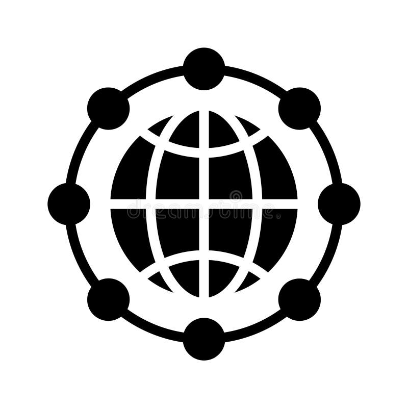 An Icon of Global Network in Modern Style, Ready To Use Vector Stock ...