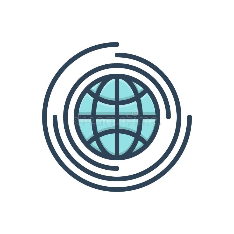 Color Illustration Icon for Global, Universal and Environment Stock ...