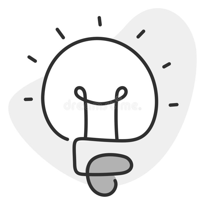 An Icon of a Glowing Light Bulb, Representing Creative Vision, Idea ...