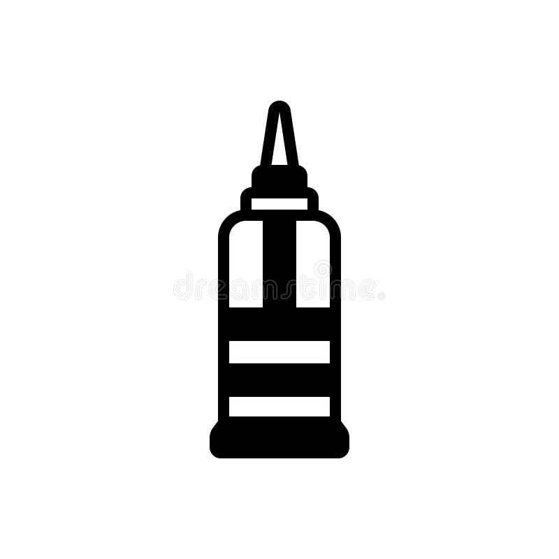 Black Solid Icon for Glue, Mastic and Adhesive Stock Illustration ...
