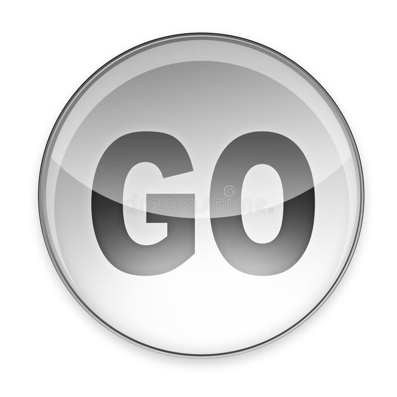 Button Icon: GO stock illustration. Illustration of button - 17212255