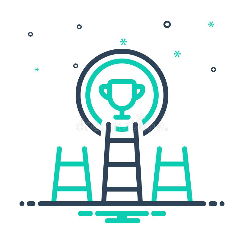 Mix Icon for Goal, Target and Aim Stock Vector - Illustration of target ...