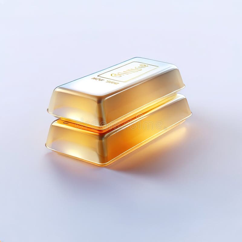 Icon of Gold Bars, Glossy Glass Style Stock Illustration - Illustration ...