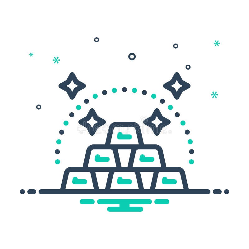 Mix Icon for Gold, Gold Loan and Aurum Stock Illustration ...