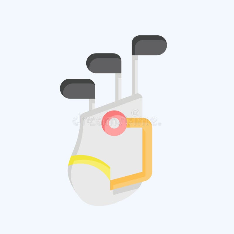 Icon Golf Bag. Related To Golf Symbol. Flat Style. Simple Design Editable Stock Illustration ...