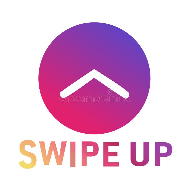 Icon with Gradient Swipe Up on White Background Stock Illustration ...
