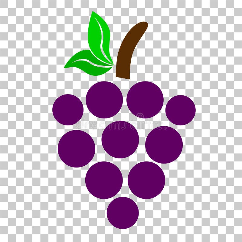 Icon Grape, at Transparent Effect Background Stock Vector ...