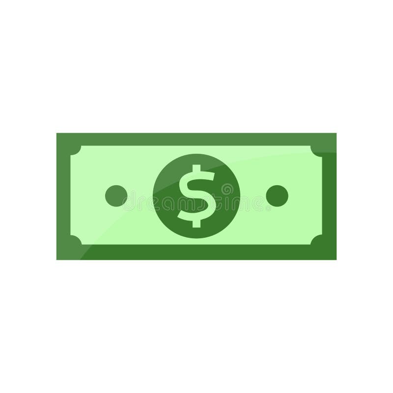 Icon of Green Banknote. Vector Illustration Eps 10 Stock Illustration ...