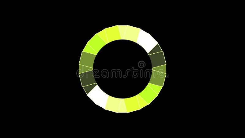 Icon of Green Circle Rotating in Progress Clockwise Stock Footage ...
