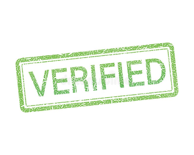 Icon with Green Verify Stamp on White Backdrop. Business Vector Icon ...