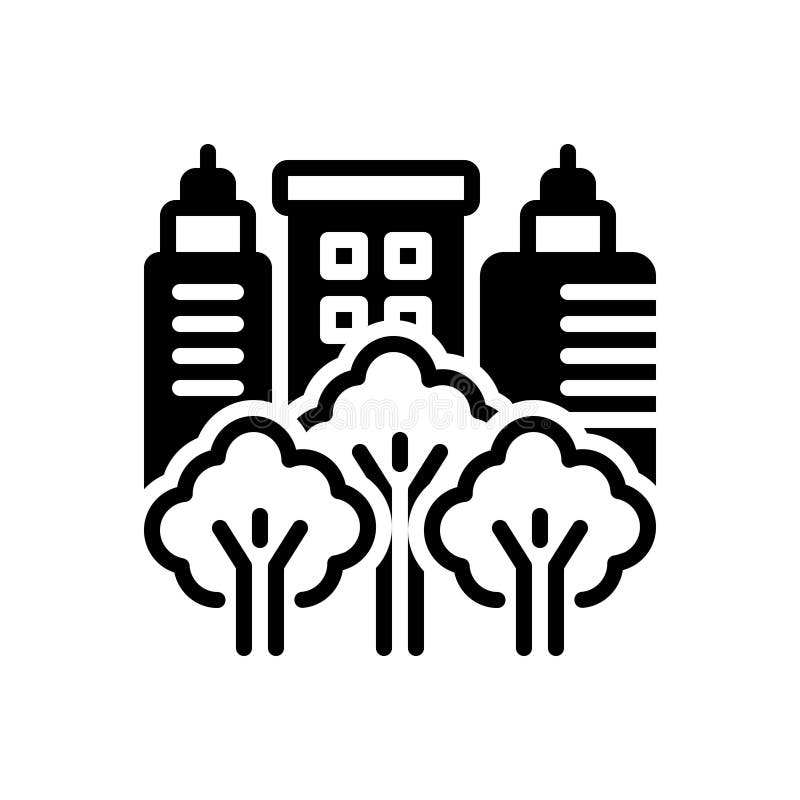 Black Solid Icon for Greene, Greenery and Environment Stock Vector ...