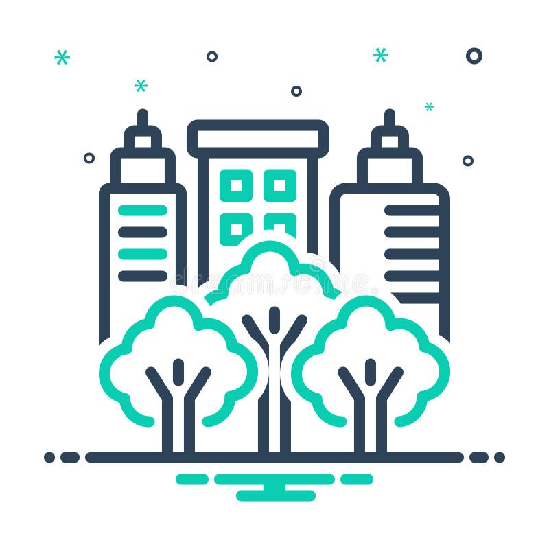 Mix Icon for Greene, Greenery and Environment Stock Vector ...