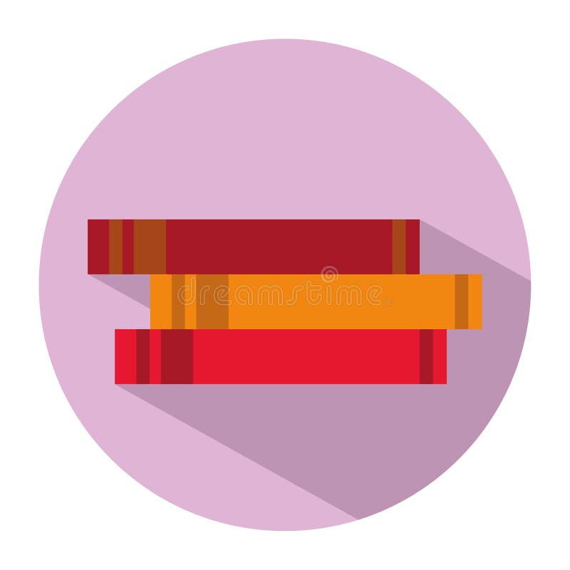Icon of a Group of Books in Flat Style. Vector Illustration Stock ...
