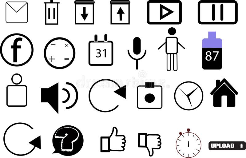 Icon Group Different Icon Symbol Vector File Eps Illustration Beautiful ...