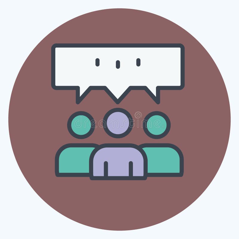 Icon Group Opinion. Suitable for Feedback Symbol. Color Mate Style ...