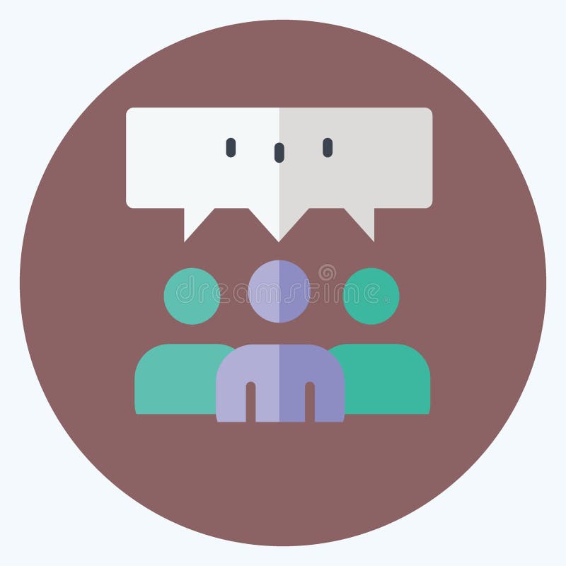 Icon Group Opinion. Suitable for Feedback Symbol. Flat Style. Simple ...