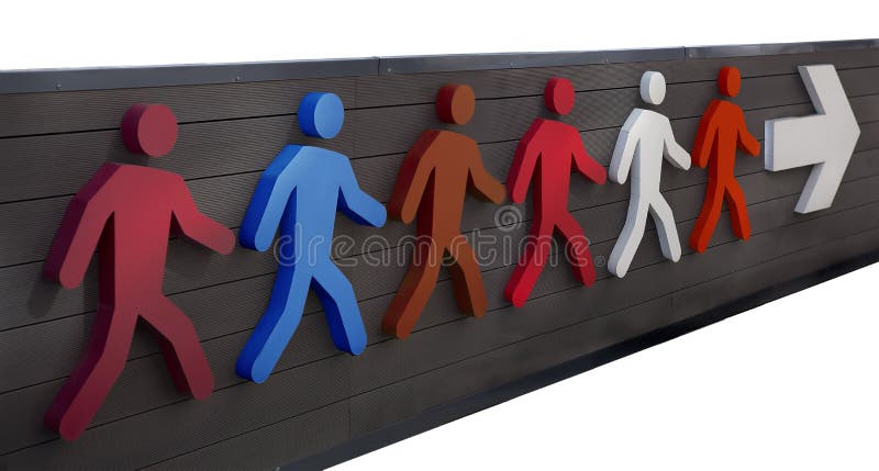 Icon Group of People Moving Stock Image - Image of imagination, path ...