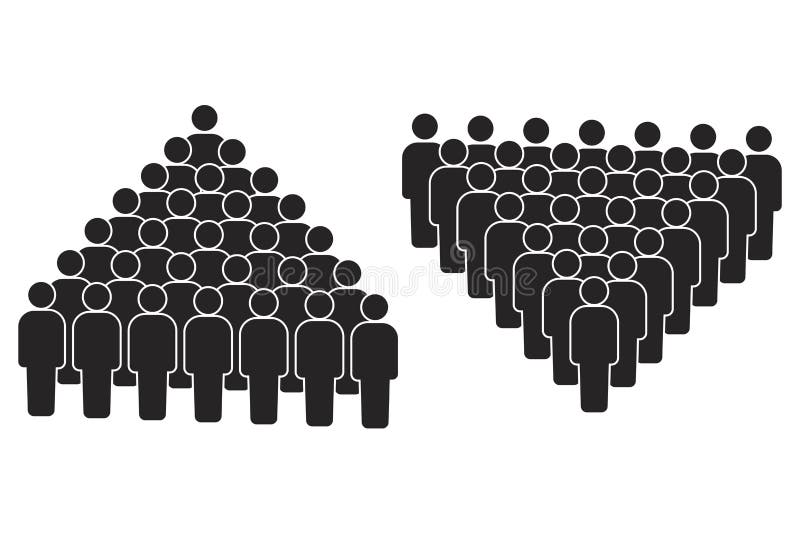 Icon of a Group of People in the Shape of a Triangle. Command Symbol ...