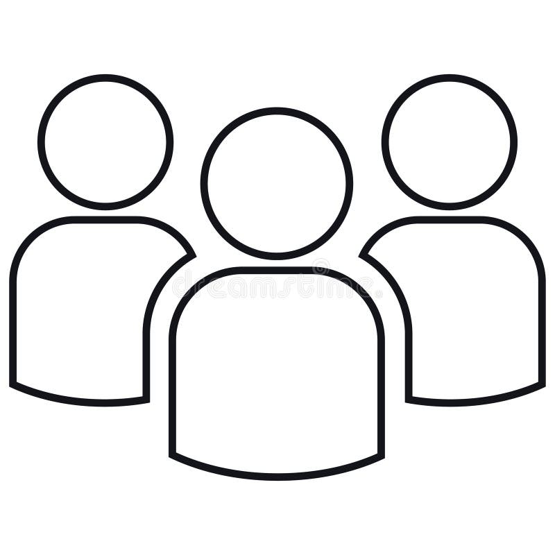 Icon of Group of Three People. Stock Vector - Illustration of corporate ...