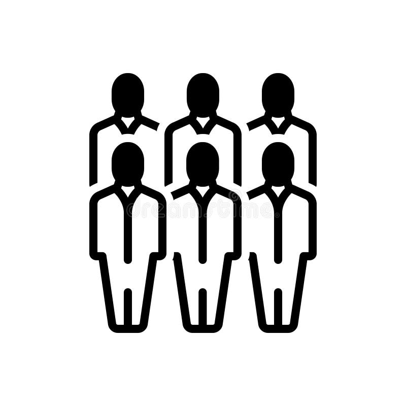 Black Solid Icon for Group, Unity and Conglomeration Stock Vector ...