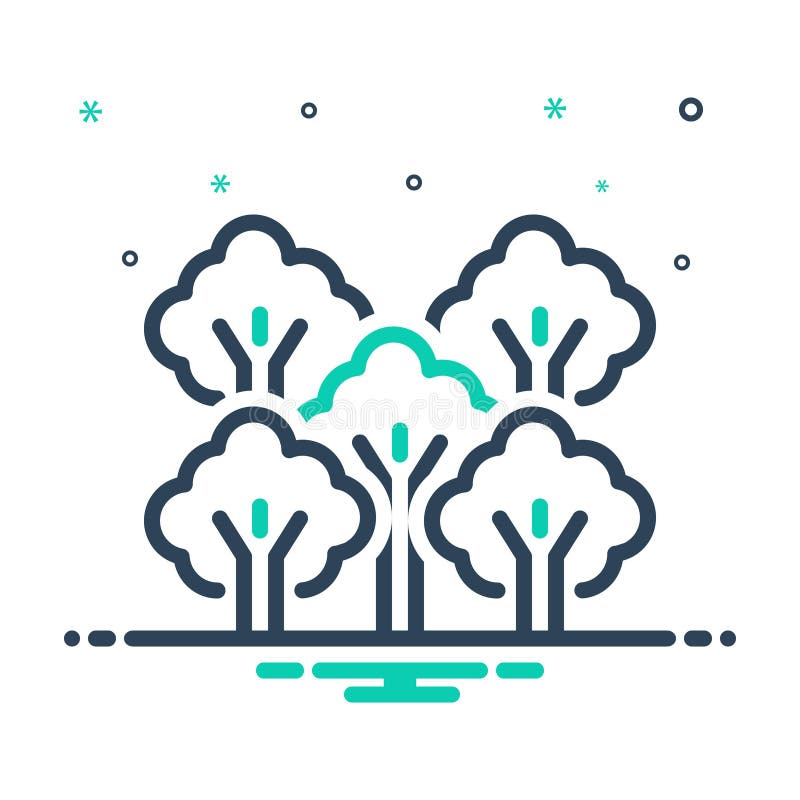 Mix Icon for Grove, Park and Wood Stock Illustration - Illustration of ...