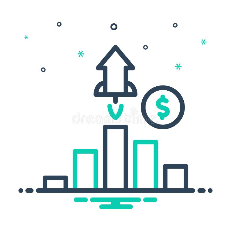 Mix Icon for Growth, Marketing and Progress Stock Vector - Illustration ...