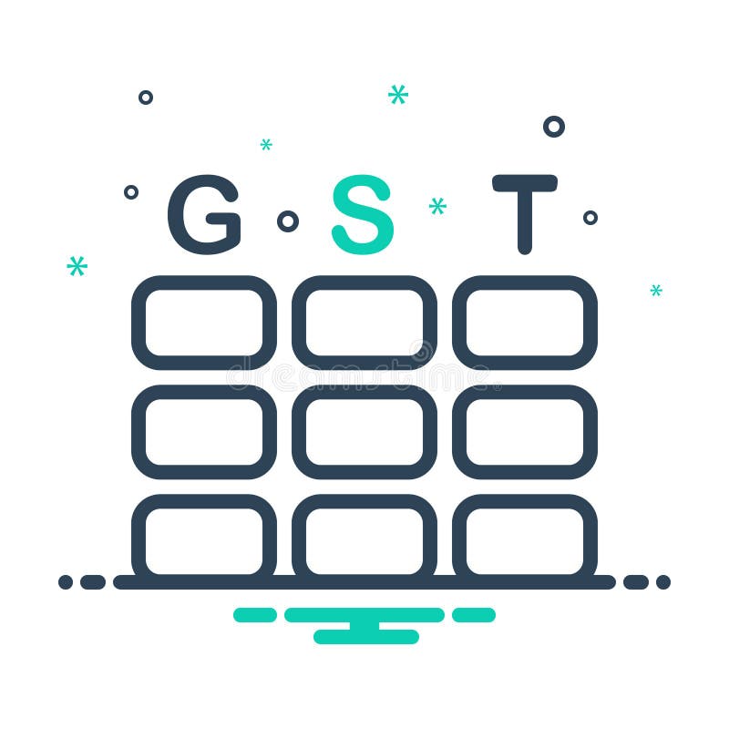 Black Mix Icon for Gst, Taxation and Audit Stock Illustration ...