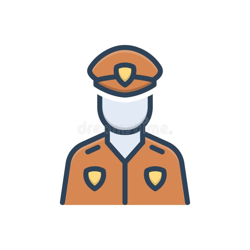 Color Illustration Icon for Guards, Warden and Chaser Stock Vector ...