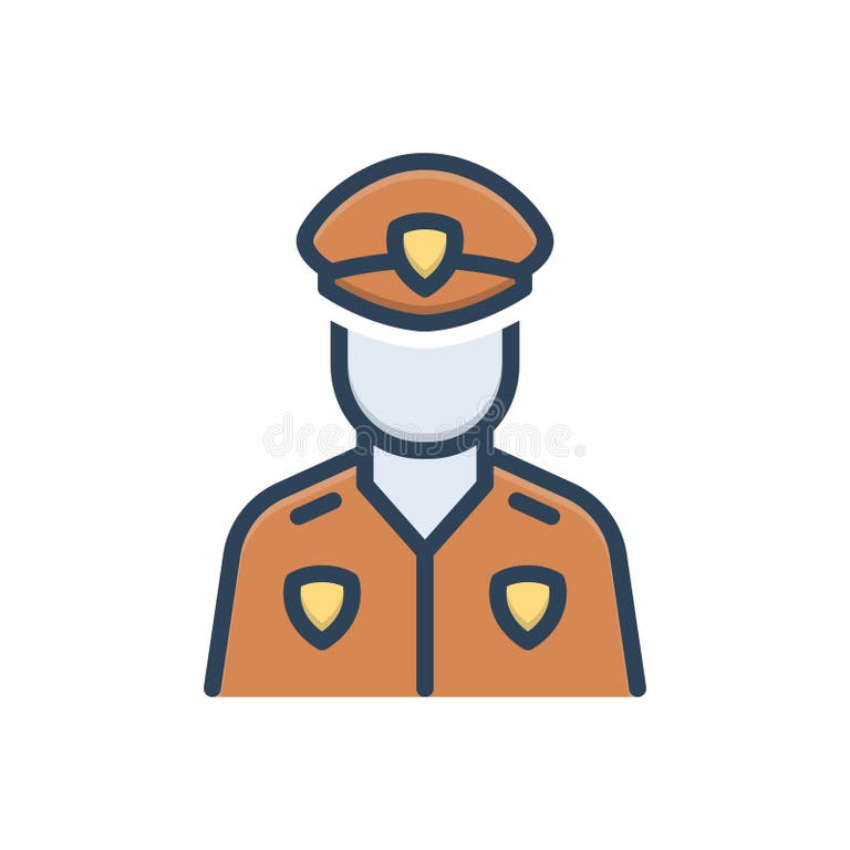 Color Illustration Icon for Guards, Warden and Chaser Stock Vector ...