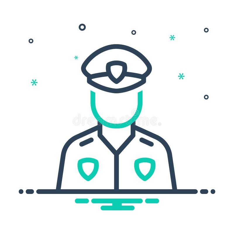 Mix Icon for Guards, Warden and Chaser Stock Illustration ...