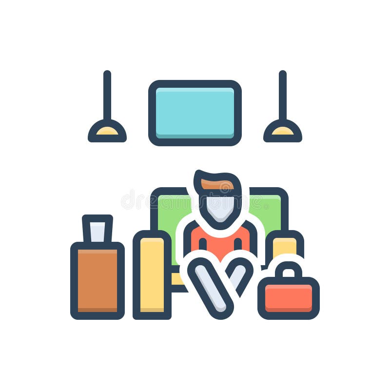 Color Illustration Icon for Guests, Visitor and Lodger Stock ...