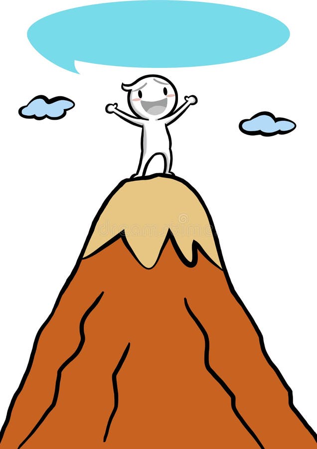 On Top Of A Mountain Clipart