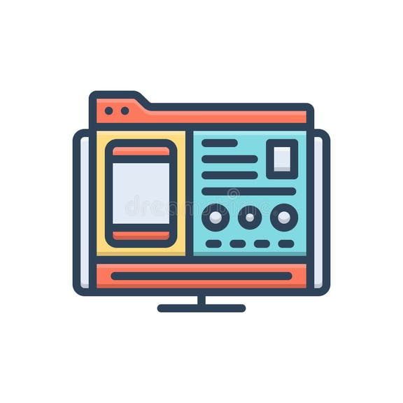 Color Illustration Icon for Gui, Graphical and Electronic Stock ...