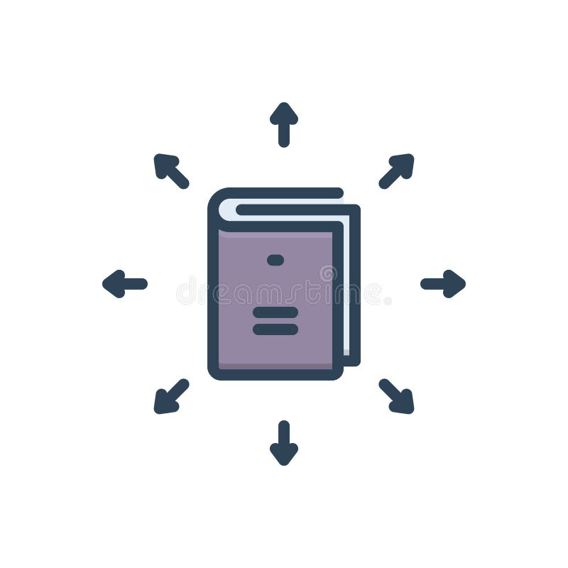 Color Illustration Icon for Guideline, Instruction and Direction Stock ...