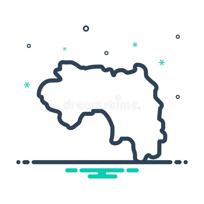 Mix Icon for Guinea, Map and African Stock Vector - Illustration of ...