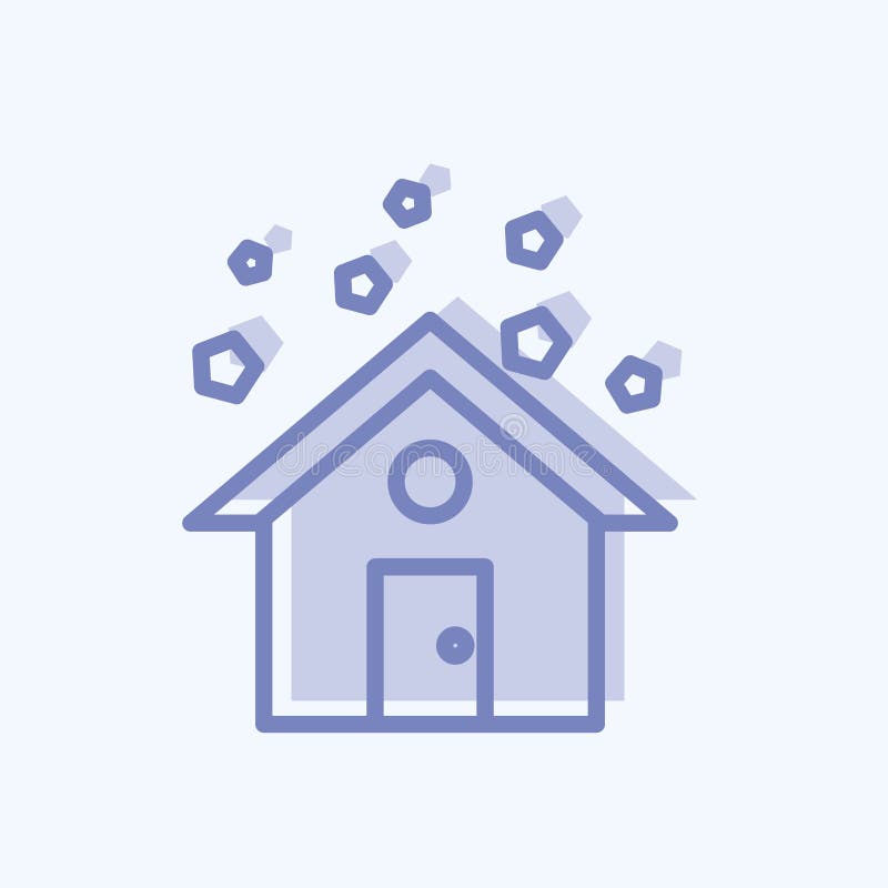 Icon Hailstorm. Suitable for Disasters Symbol. Two Tone Style. Simple ...