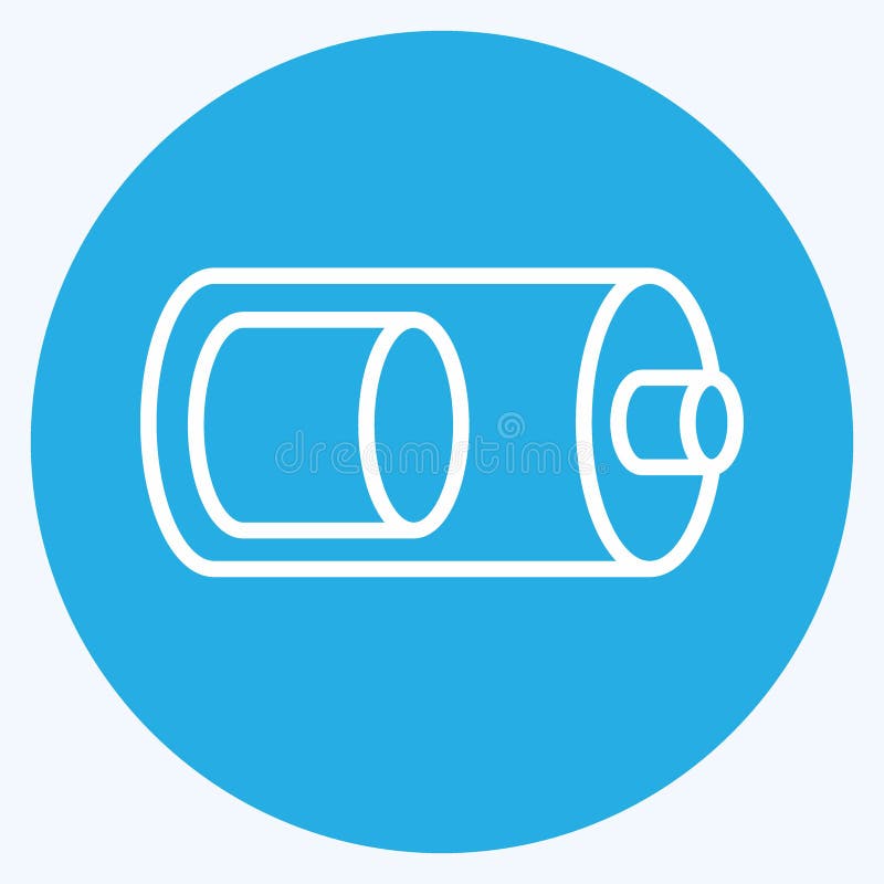 Icon Half Battery. Suitable for Web Interface Symbol. Blue Eyes Style ...