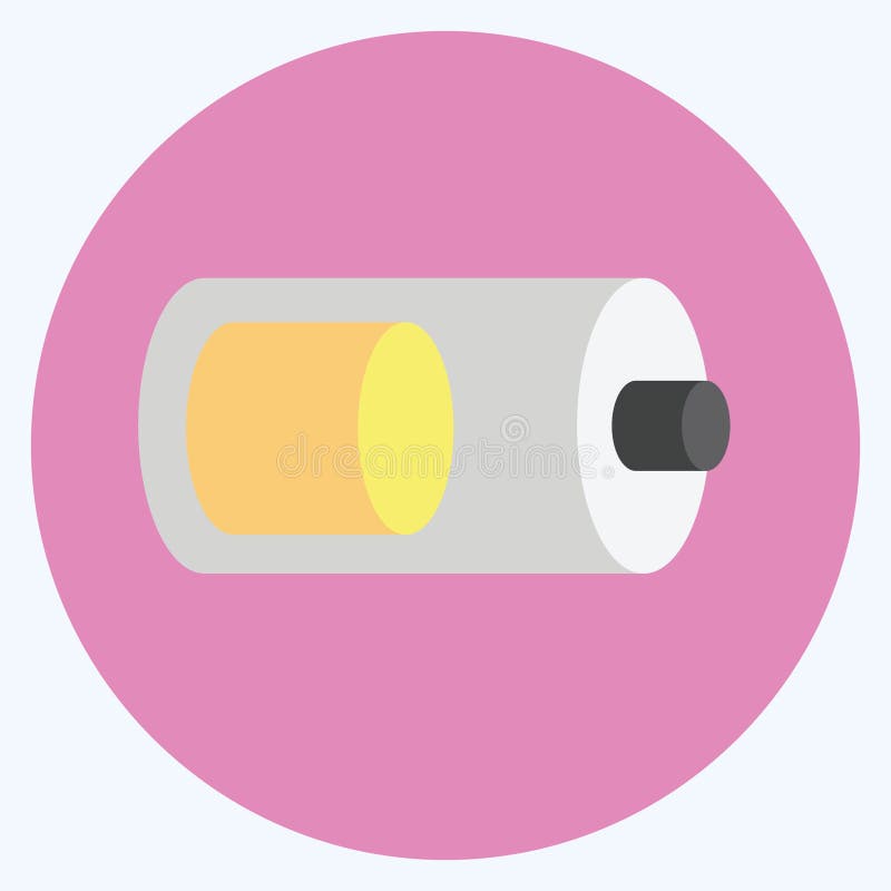Icon Half Battery. Suitable for Web Interface Symbol. Flat Style ...