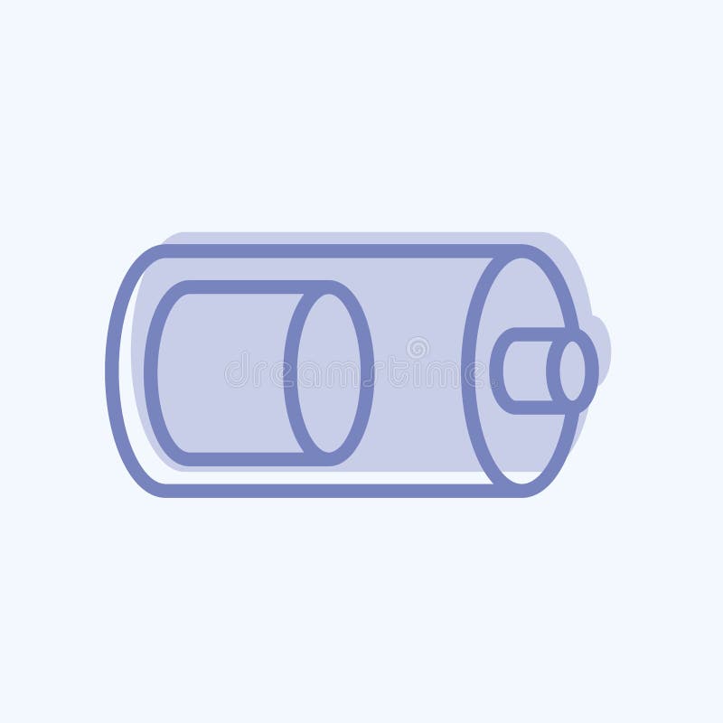 Icon Half Battery. Suitable for Web Interface Symbol. Two Tone Style ...