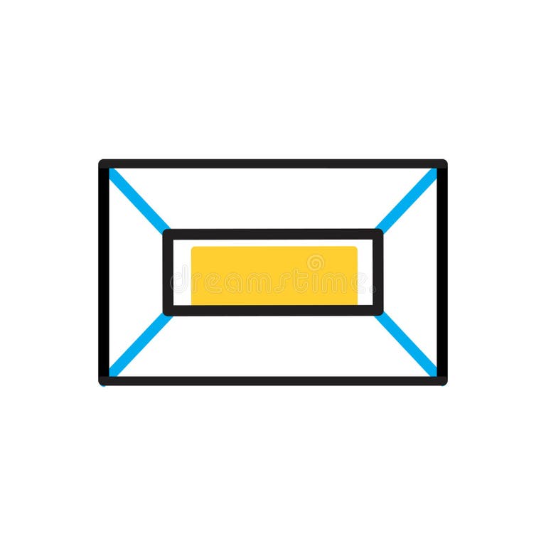 Multi Color Icon for Hall, Build and Chamber Stock Vector ...